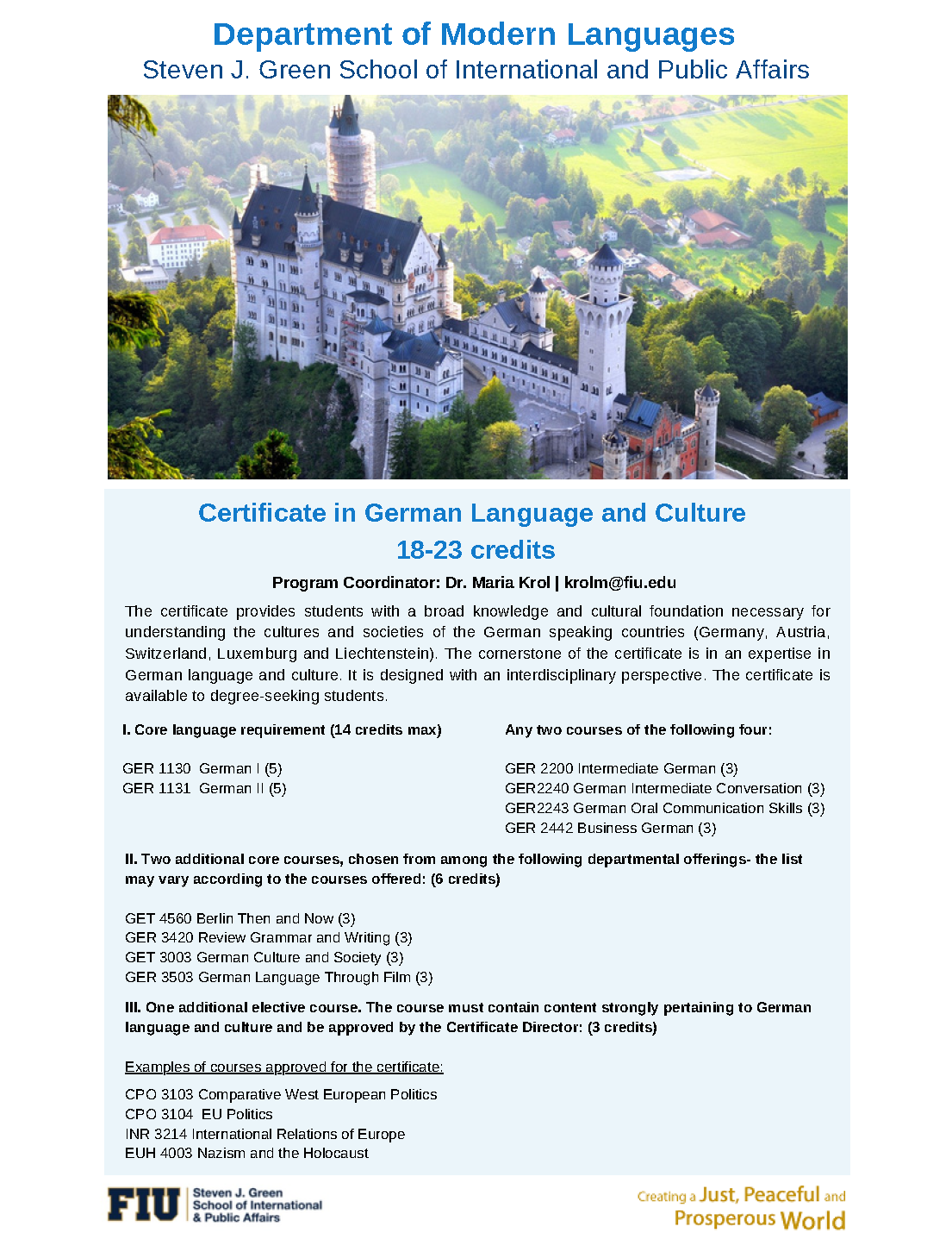 Certificate In German Language And Culture FIU Department Of Modern Certificate In German Language And Culture FIU Department Of Modern